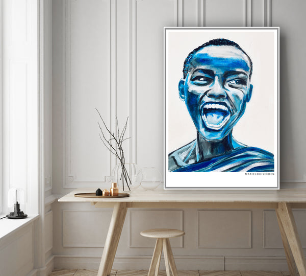 Blue Woman -Affordable Poster Print – M A R I E L O U I S E K O E N